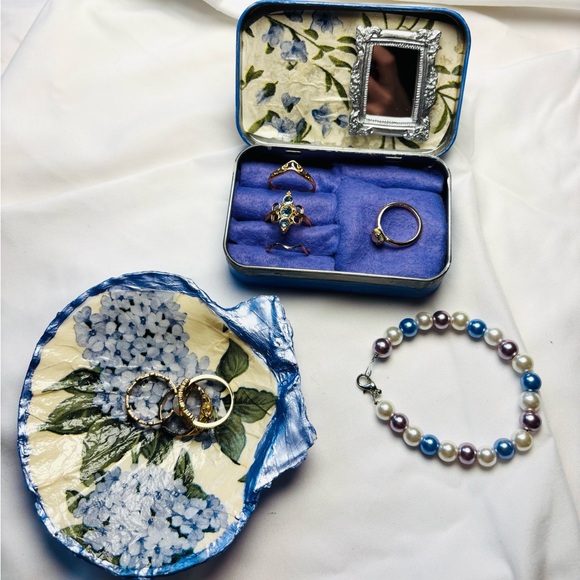 Hand Crafted | Jewelry | Handmade Hydrangea Jewelry Gift Set Ring Box 6 ...